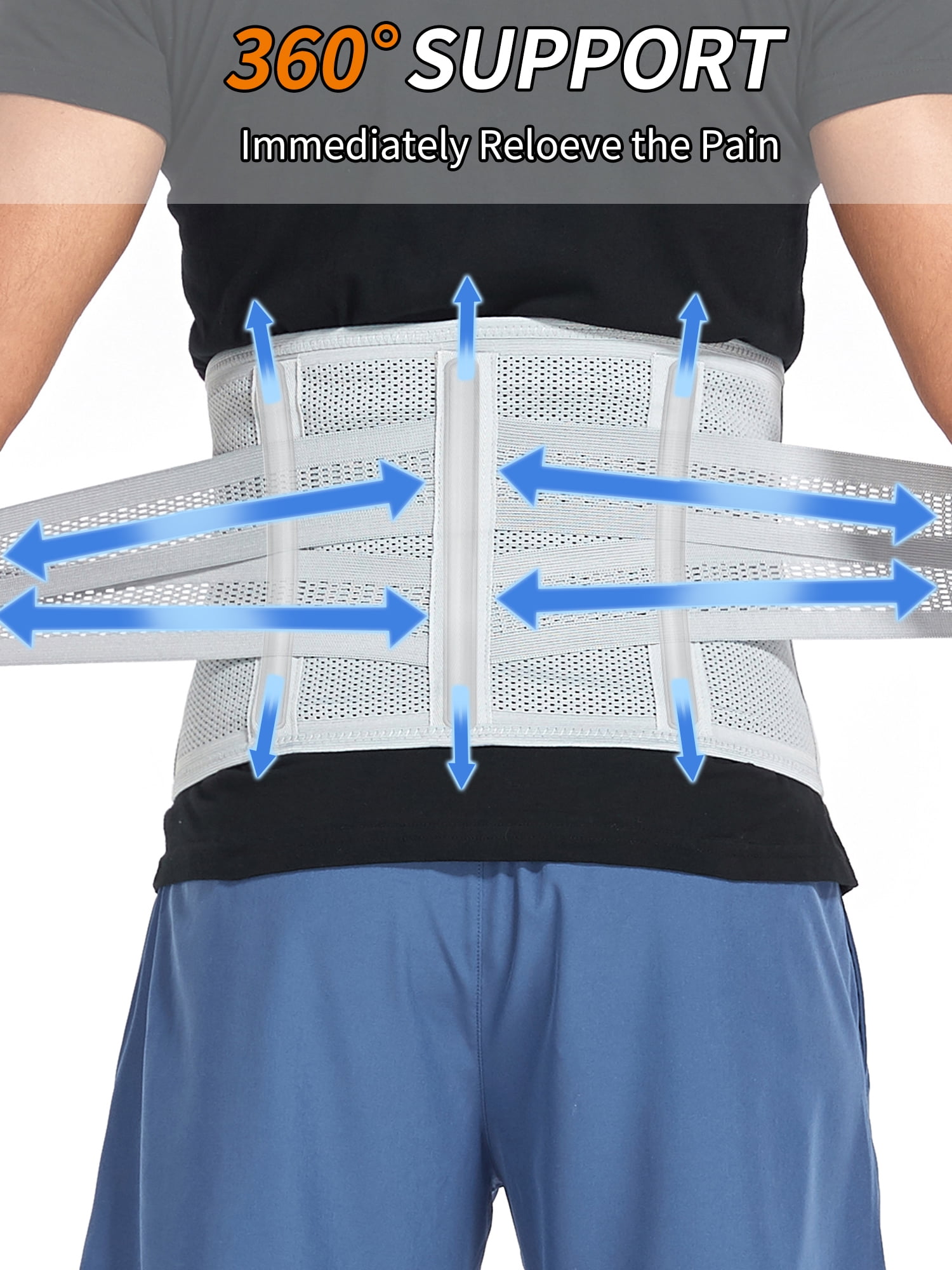 Anyfit Wear Lumbar Support Belt for Men Women Lower Back Brace Pain ...
