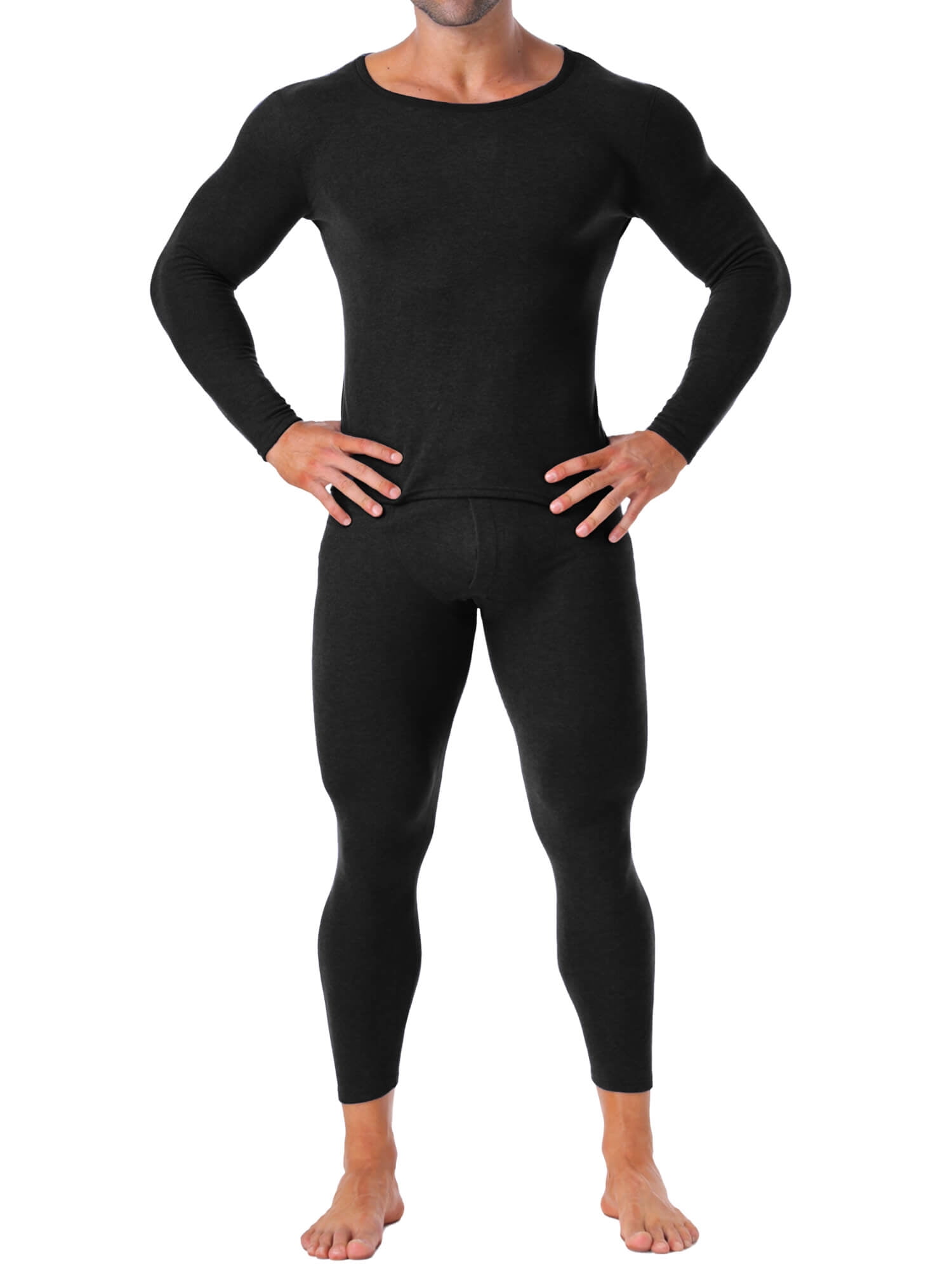 Anyfit Wear Men Long Johns Thermal Underwear Set Fleece Lined Base ...