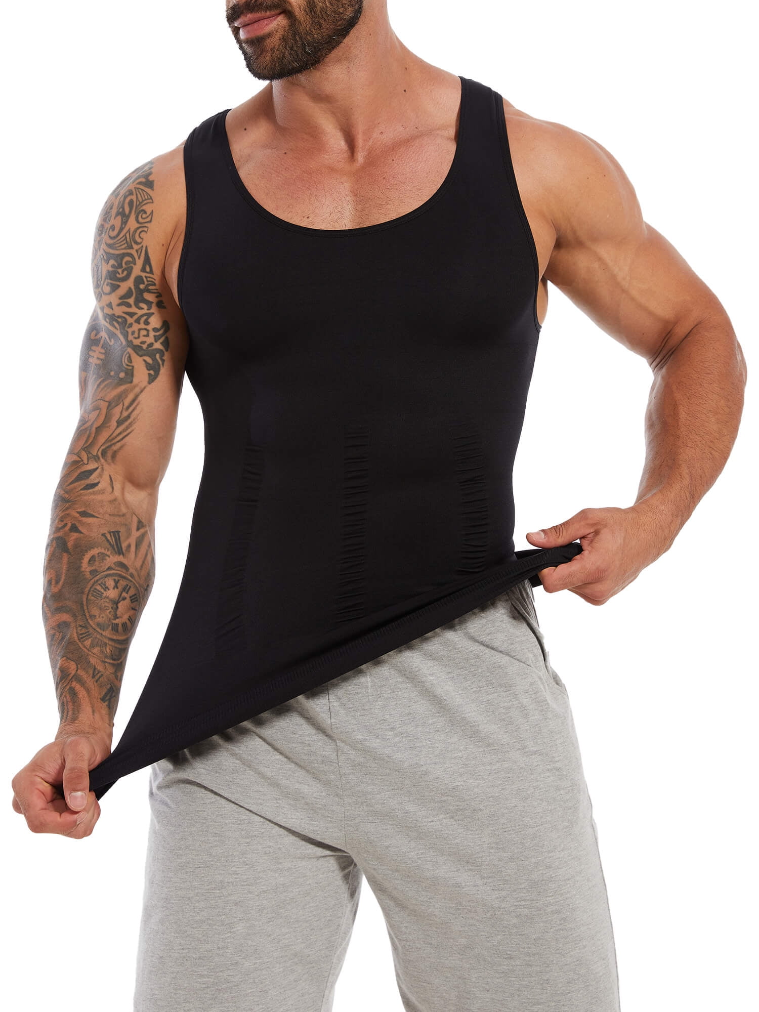 Anyfit Wear Mens Compression Shirt Slimming Body Shaper Vest Workout ...