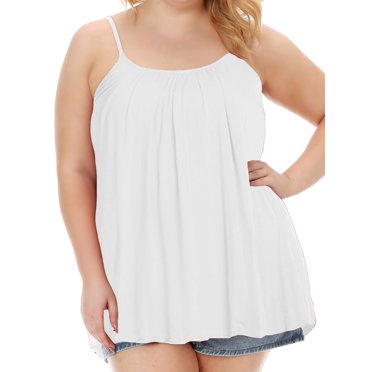 MixMatchy Women's Long Line Cami with Lace Extender Camisole Tank Top ...