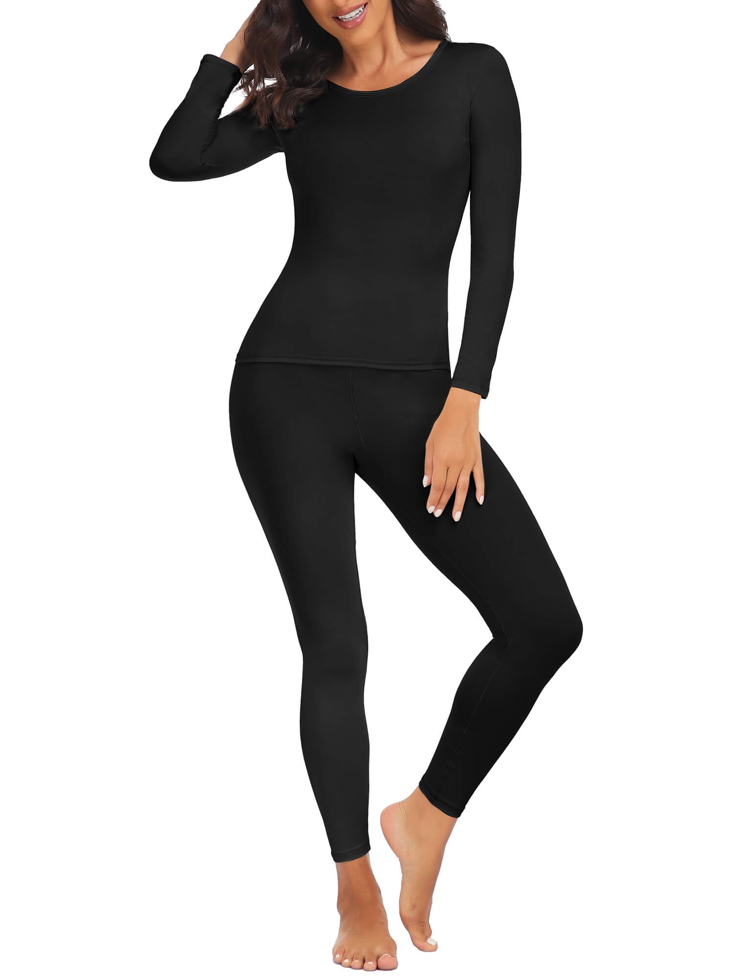 Anyfit Wear Women Thermal Underwear Set Long John Base Layer Ultra Soft ...