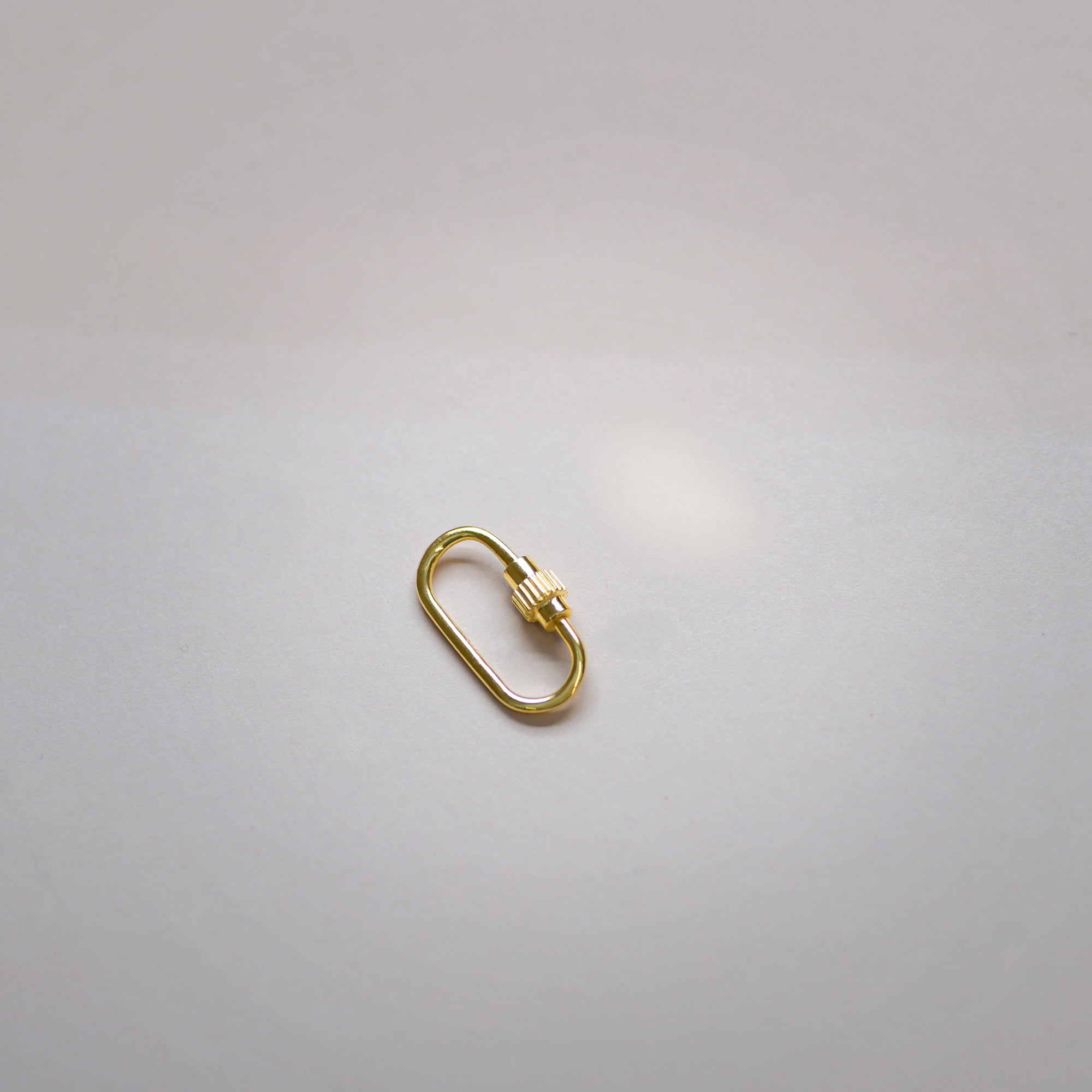Anygolds 14K Real Solid Gold Barrel Oval Paperclip Connector ...