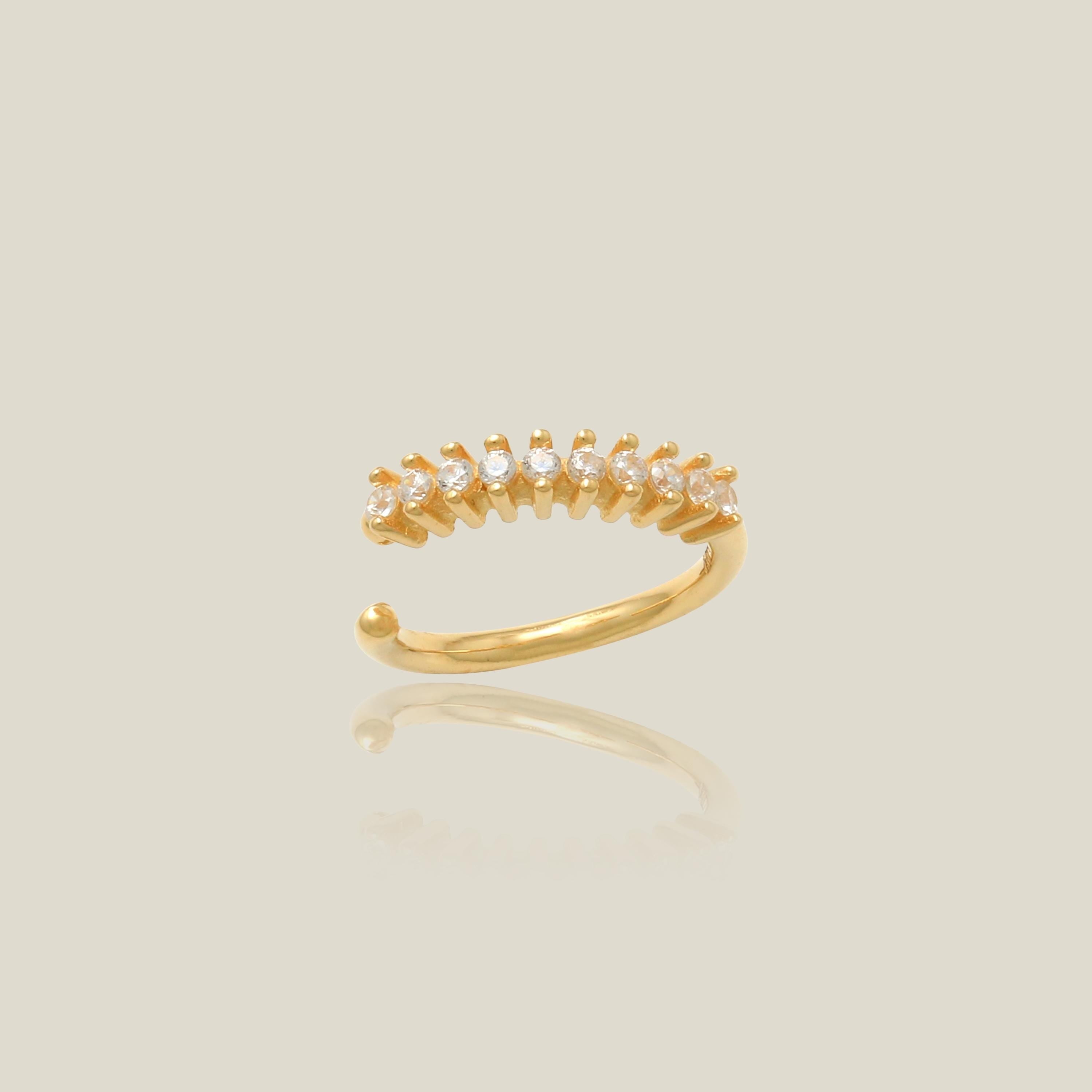 Anygolds 14K real solid Gold CZ Continuous Hoop Helix Daith Piercing ...