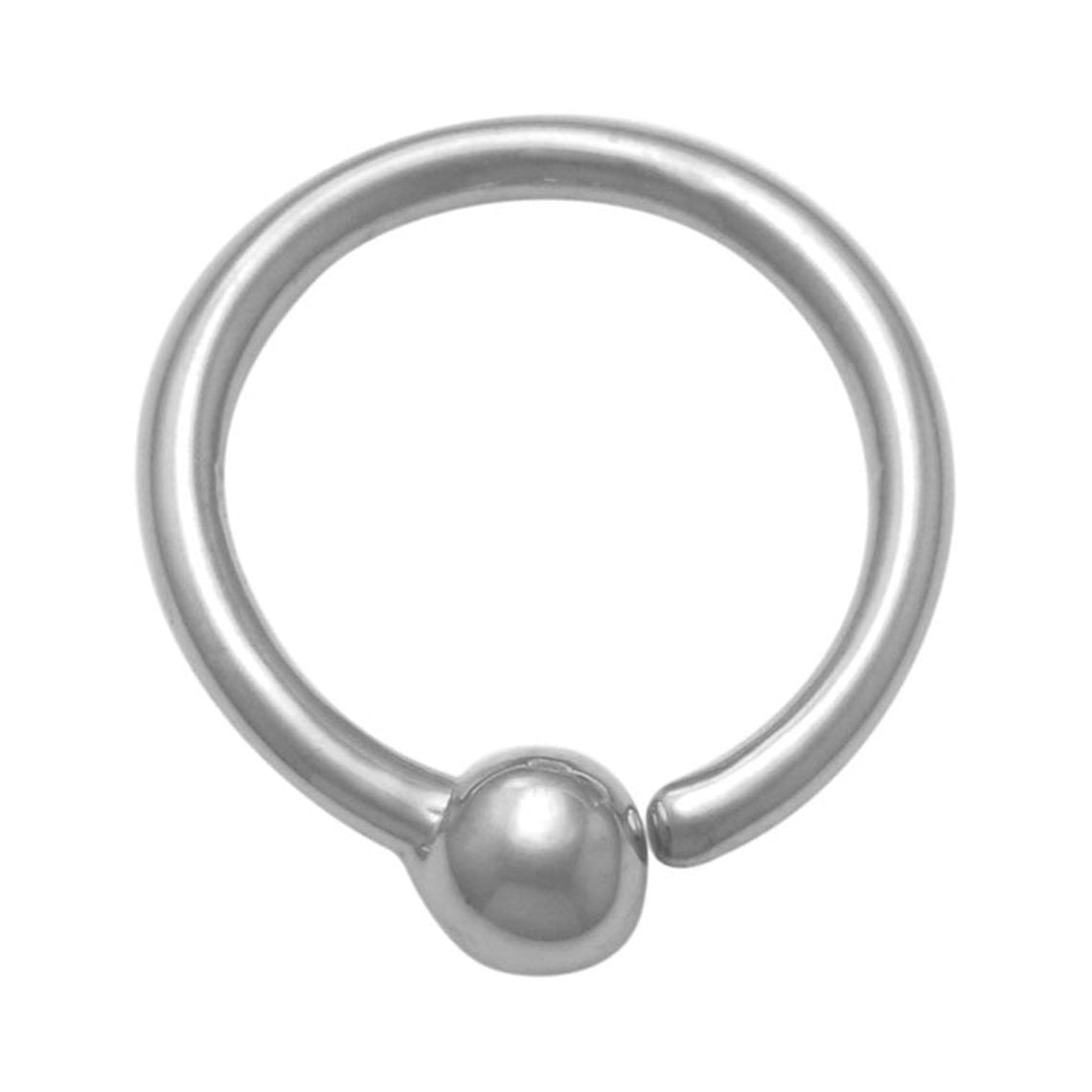 Anygolds 14K Real Solid Gold Captive Plain Ball Twisted Continuous Ring ...