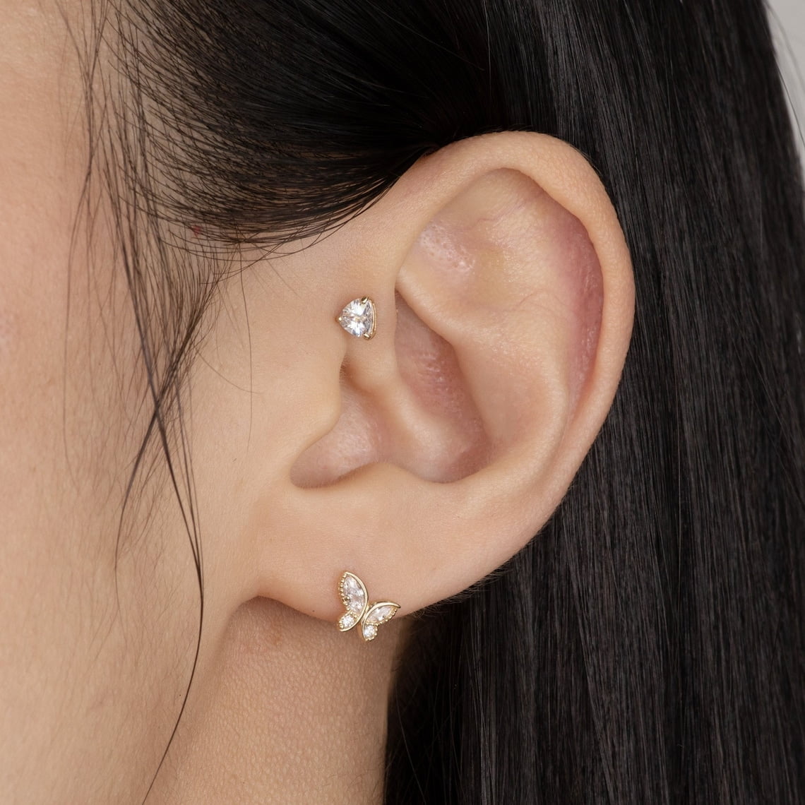 Diamond Tragus Piercing