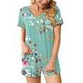 Anygrew Women's Summer Pajama Set - Soft 2 Piece Sleepwear with Shorts ...