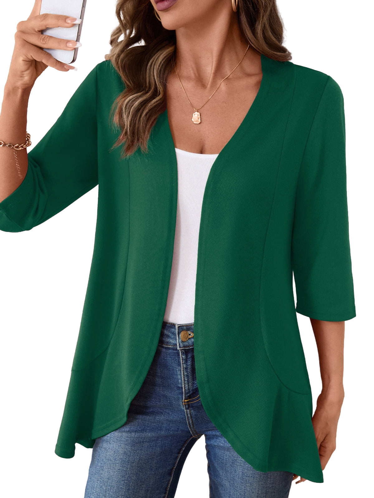 Anygrew Casual Lightweight Cardigans For Women Out Open Front Jackets 3 ...