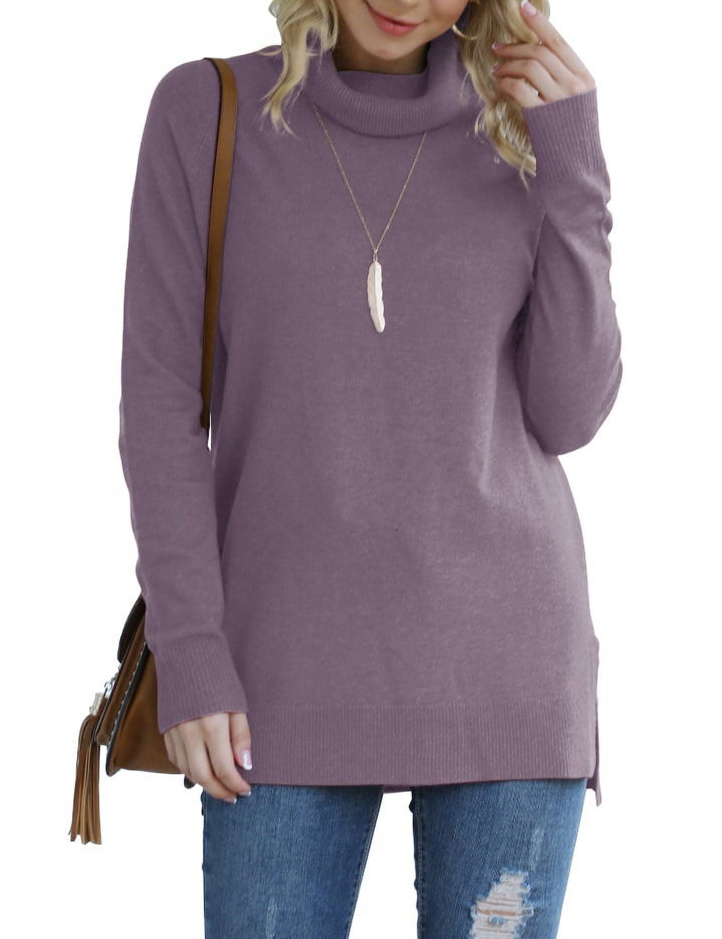 Anygrew Women Pullover Sweater Long Sleeve Casual Sweaters for Women ...