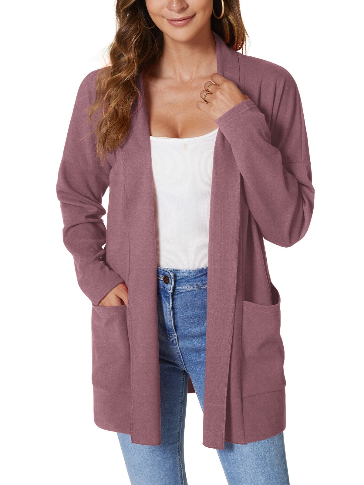 Anygrew Women's Cardigan Open Cardigan Sweater for Women Soft ...