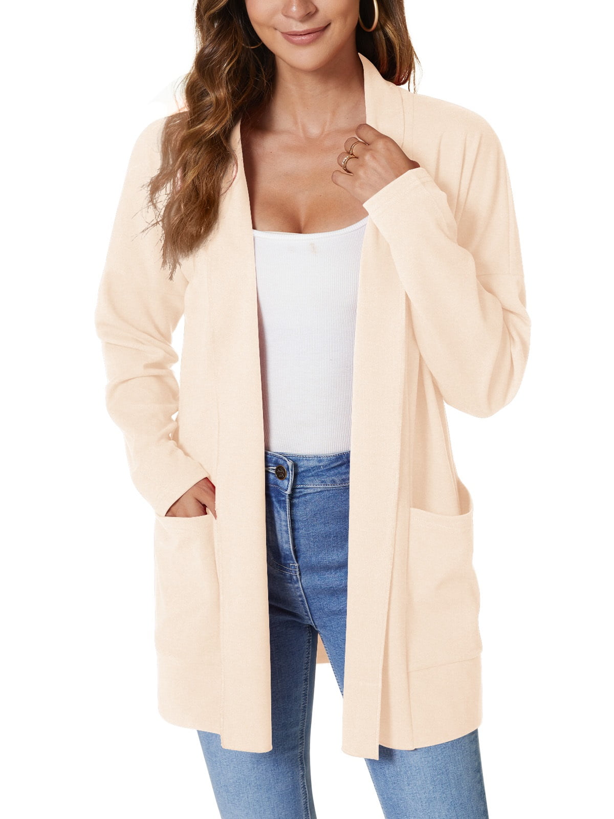 Anygrew Women's Cardigan Open Cardigan Sweater for Women Soft ...