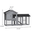Anykoon Rabbit Hutch With Large Run Space Outdoor&Indoor Bunny Cage ...