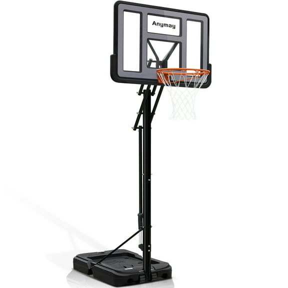 Height-Adjustable Basketball Hoop (7.5-10ft), 44 Inch Backboard ...