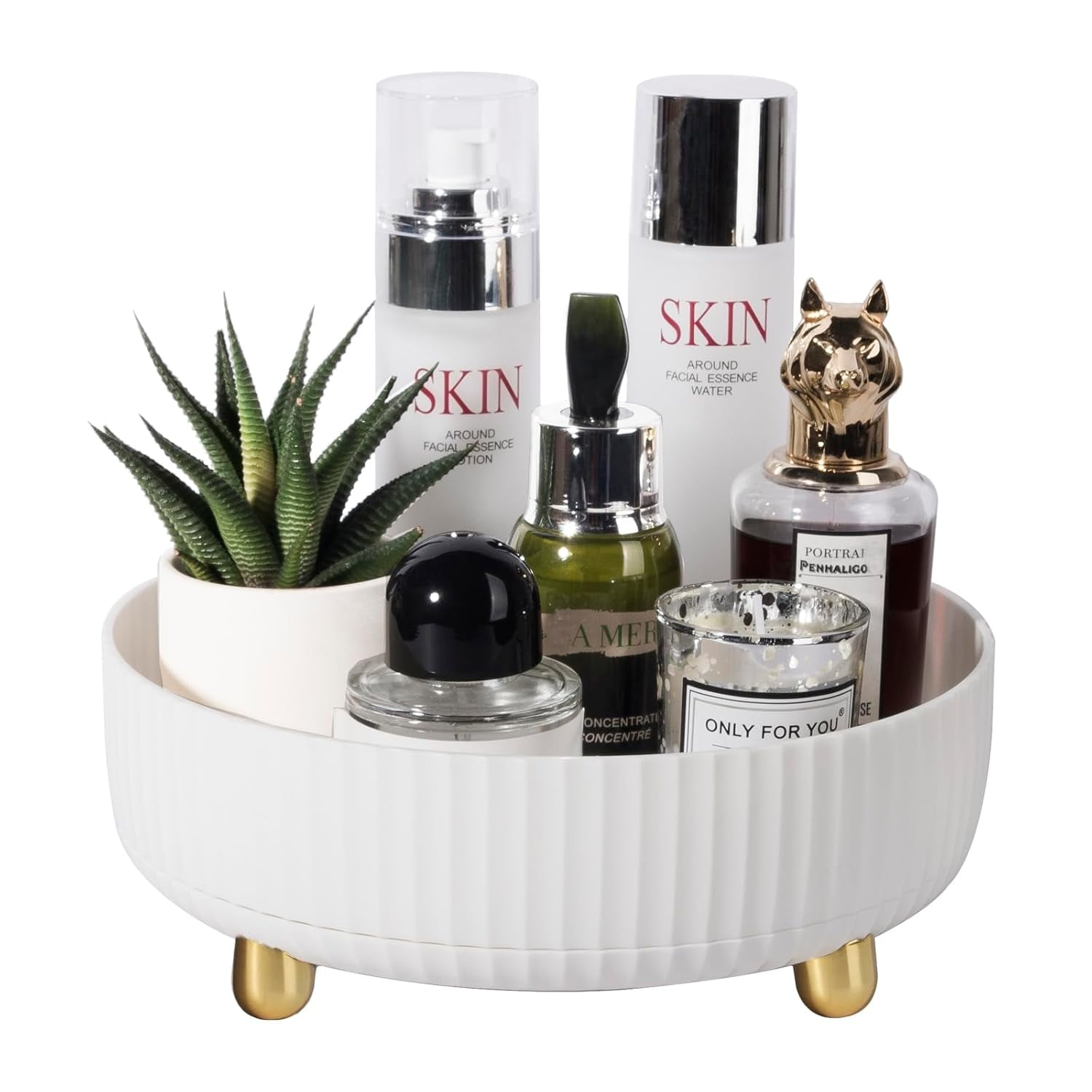 Anyoifax Makeup Perfume Organizer Tray 360 Degree Rotating Lazy Susan ...