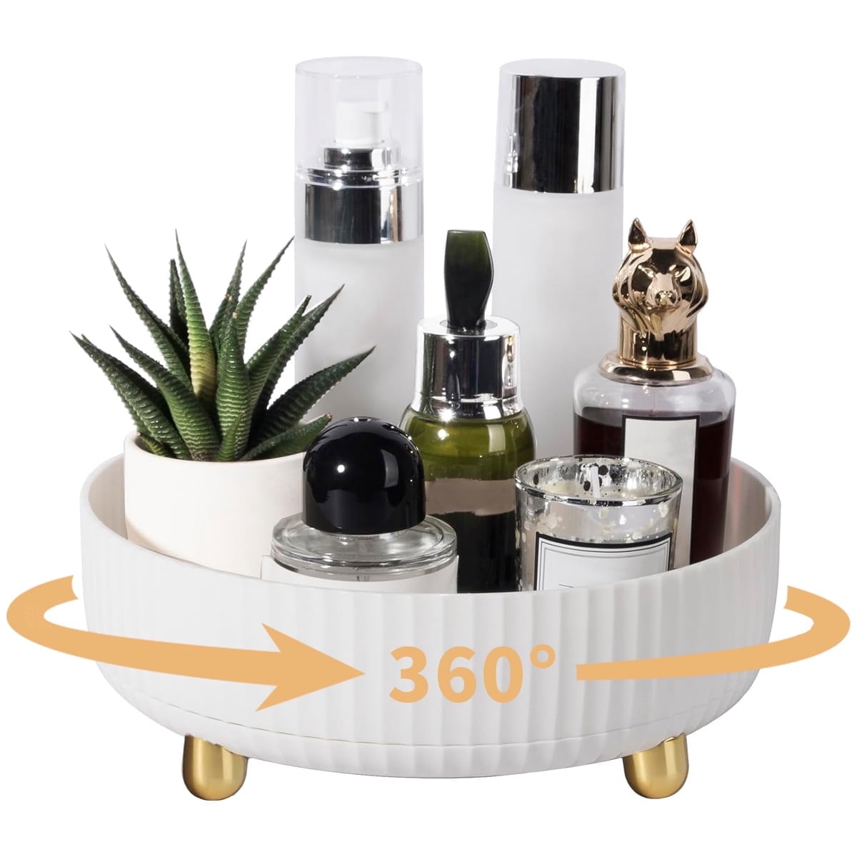 SUSWIM Makeup Perfume Organizer Tray 360 Degree Rotating Lazy Susan ...
