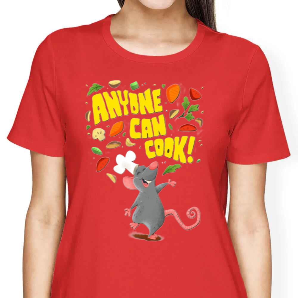Anyone Can Cook T-Shirt,Sweatshirt,Hoodie - Inspirational Kitchen Tee ...