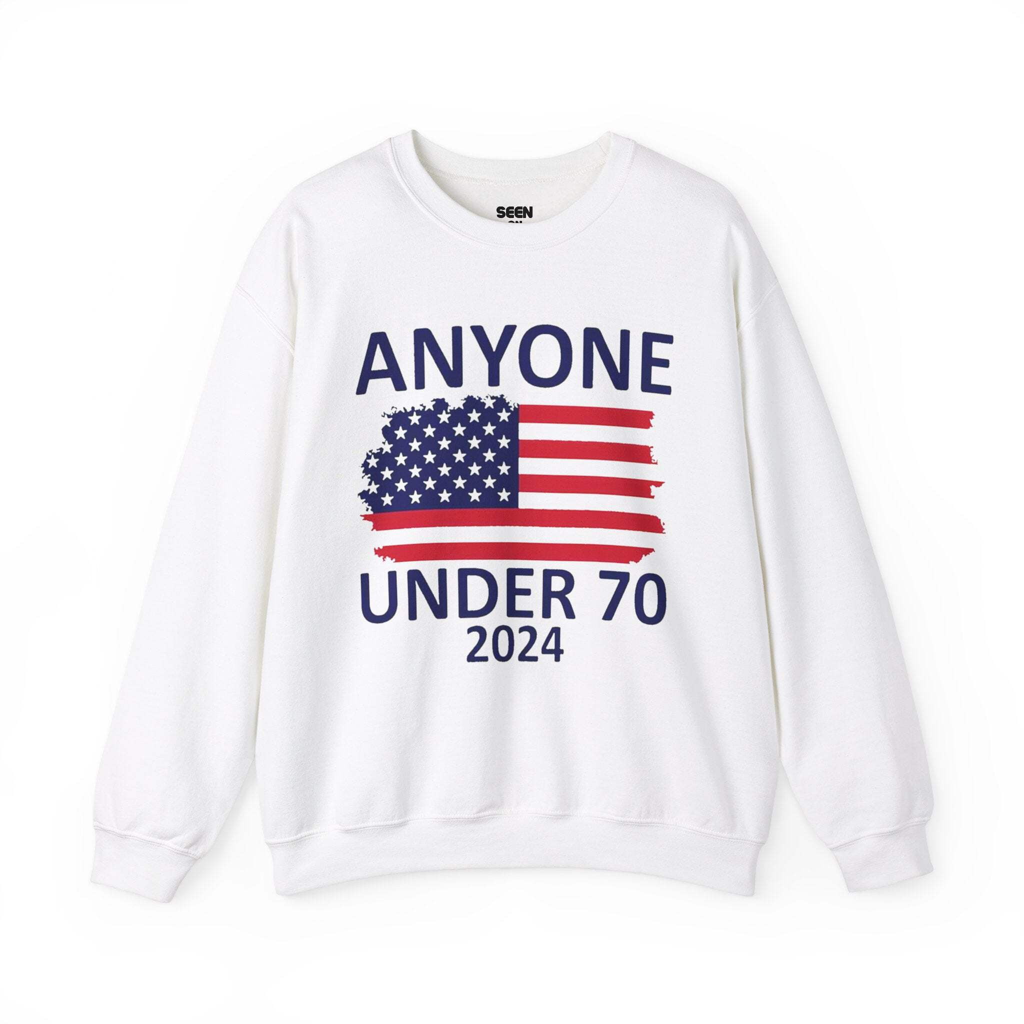 Anyone Under 70 Crewneck Sweater | Funny Decision 2024 Viral Sweater ...