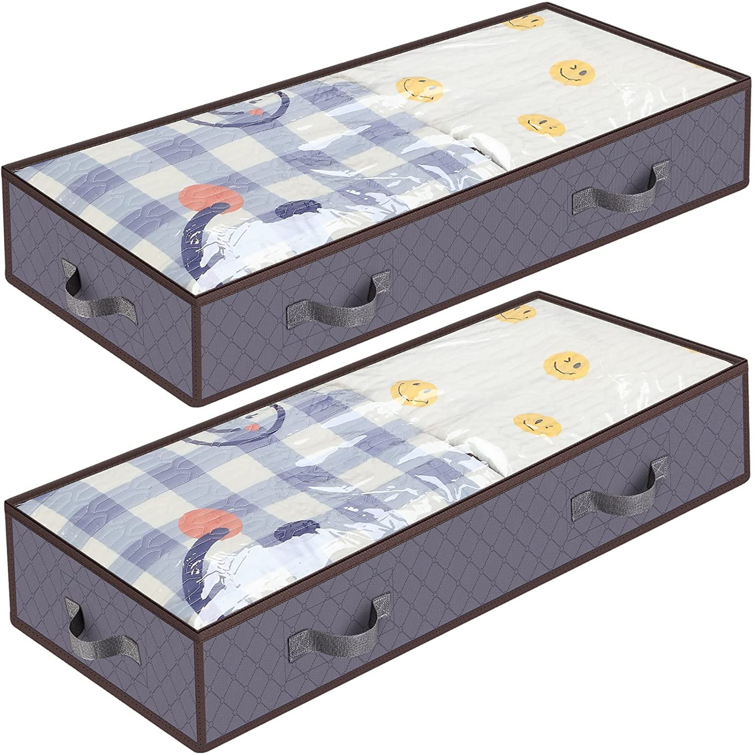 Anyoneer Under bed Storage Bags Organizer,Thick Fabric,Large Capacity ...