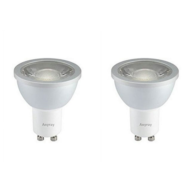Anyray (2)-LED Bulbs Spot 5-Watt ( 50-Watt Equival ) GU10 Base, 120 ...
