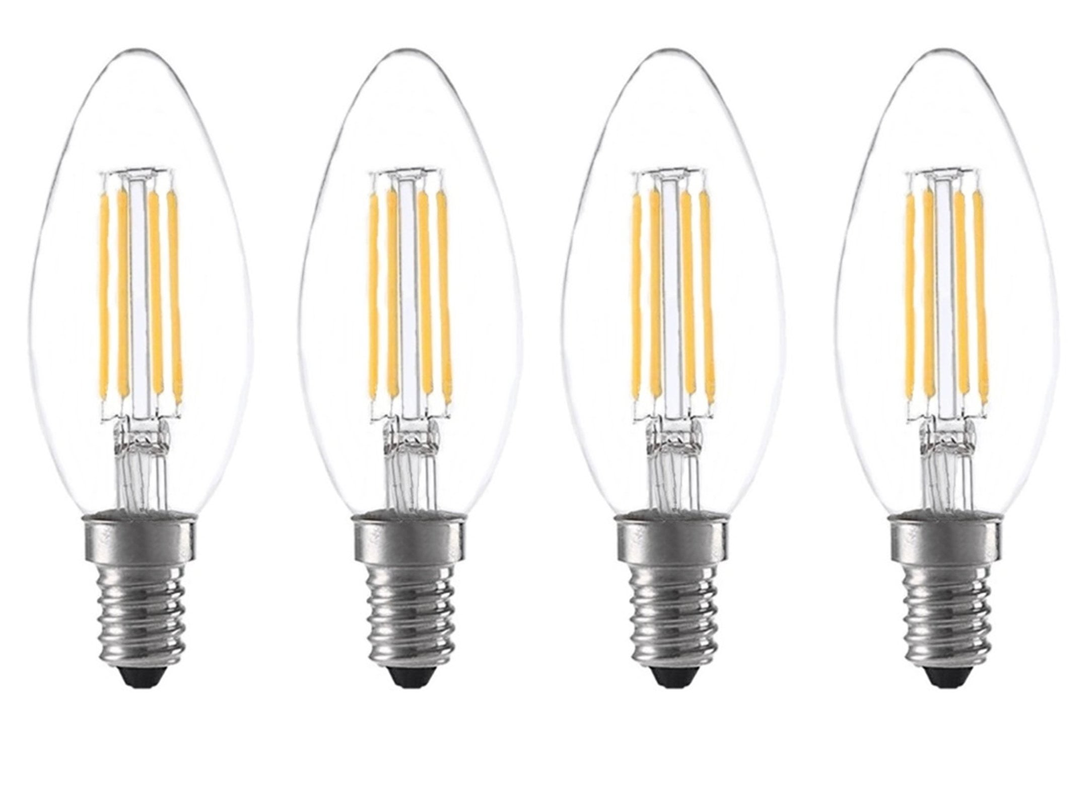 Anyray (4)-LED Bulbs 40Watts Equivalent Soft White B10 B11 Torpedo 120V ...