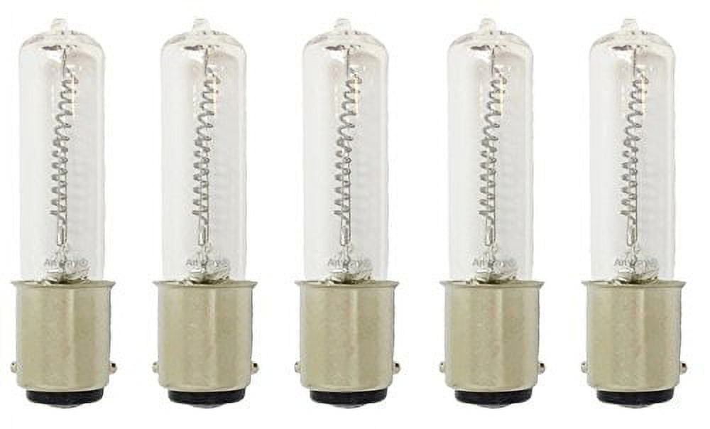 Anyray A1792Y (5)-Pack 75 Watt JD Type BA15D 75W DC Bayonet Base T4 ...