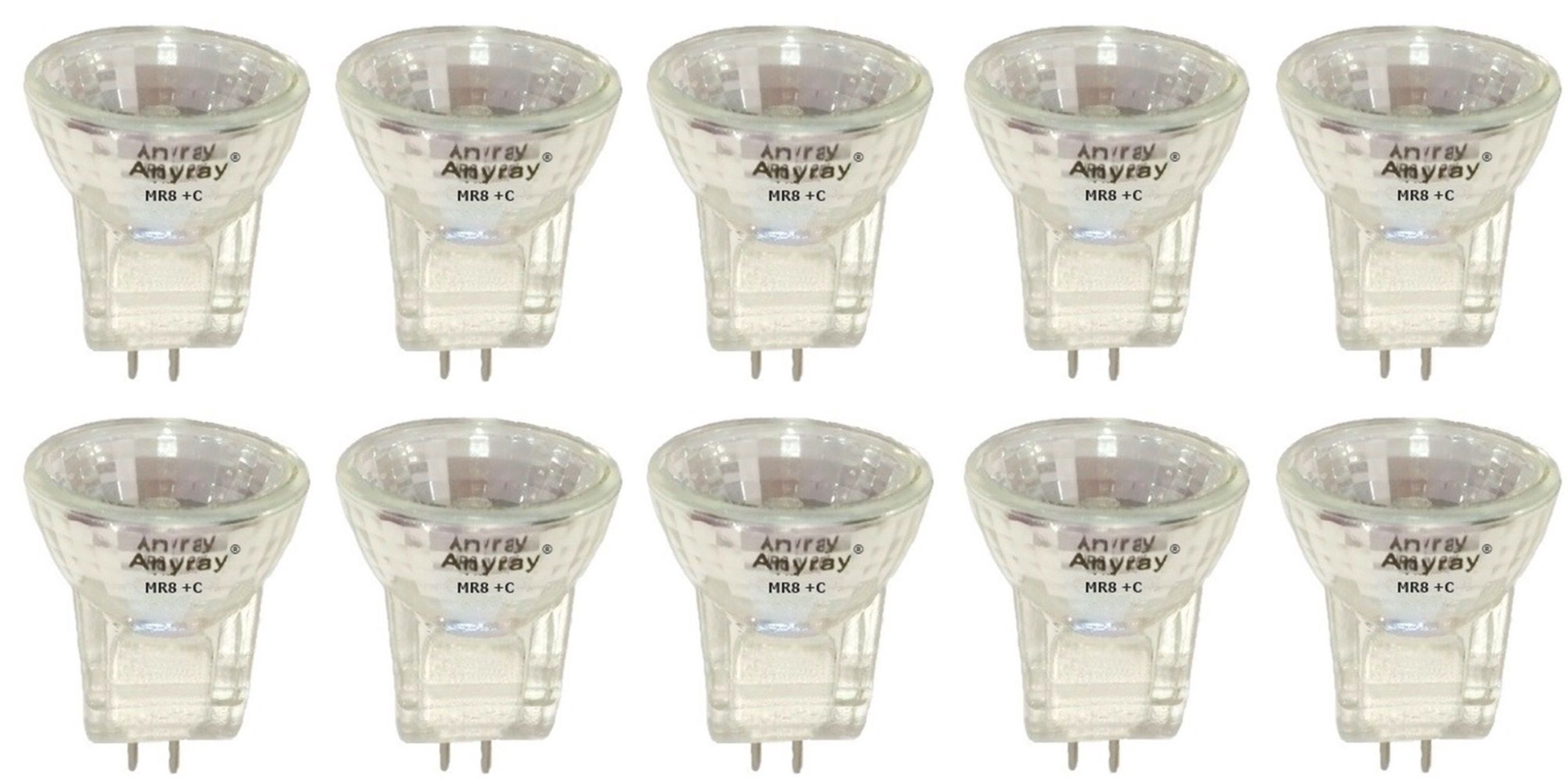 Anyray A2017Y (10-Pack) 35-Watts MR8 +C 12V 35W Halogen Light Bulb 12 ...