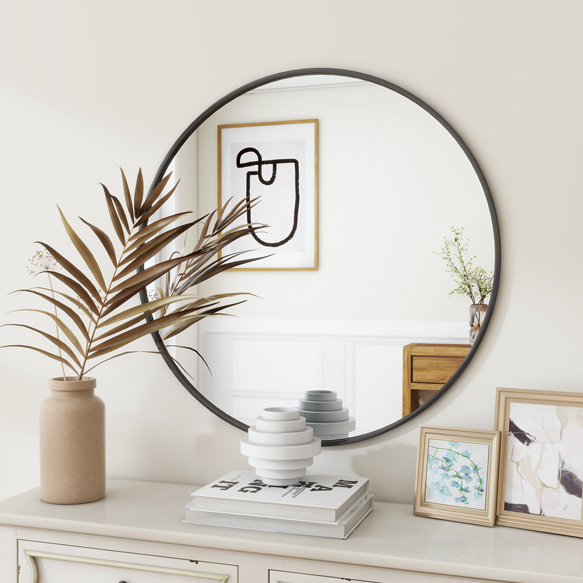 Eviva Sax 60 in. Polished Chrome Framed Bathroom Wall Mirror - Walmart.com