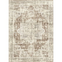 Mainstays Neutral Abstract Washable Indoor Area Rug, Abstract Neutral ...