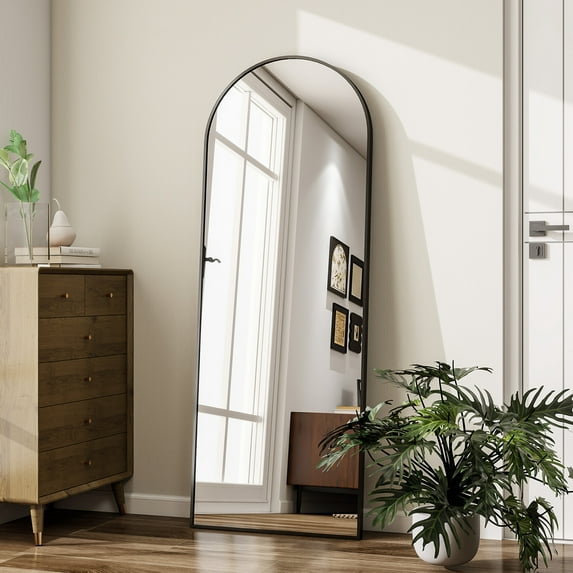 Anyrose 56.2"x21" Arched Floor Mirror Free-standing Full-length Mirror ...
