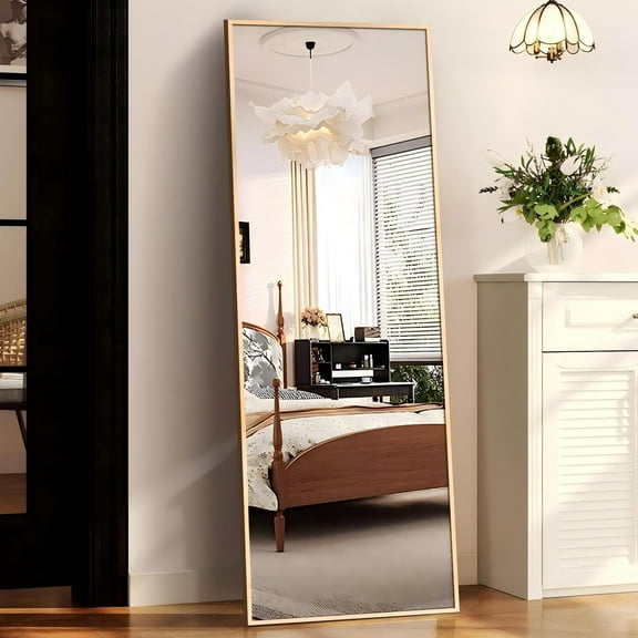 64"x21" Arched Full Length Mirror Full Body Floor Mirror with Stand for ...