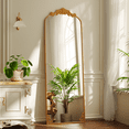 Anyrose 66"x 21" Vintage Mirror - Arched Full Length Mirror with Carved ...