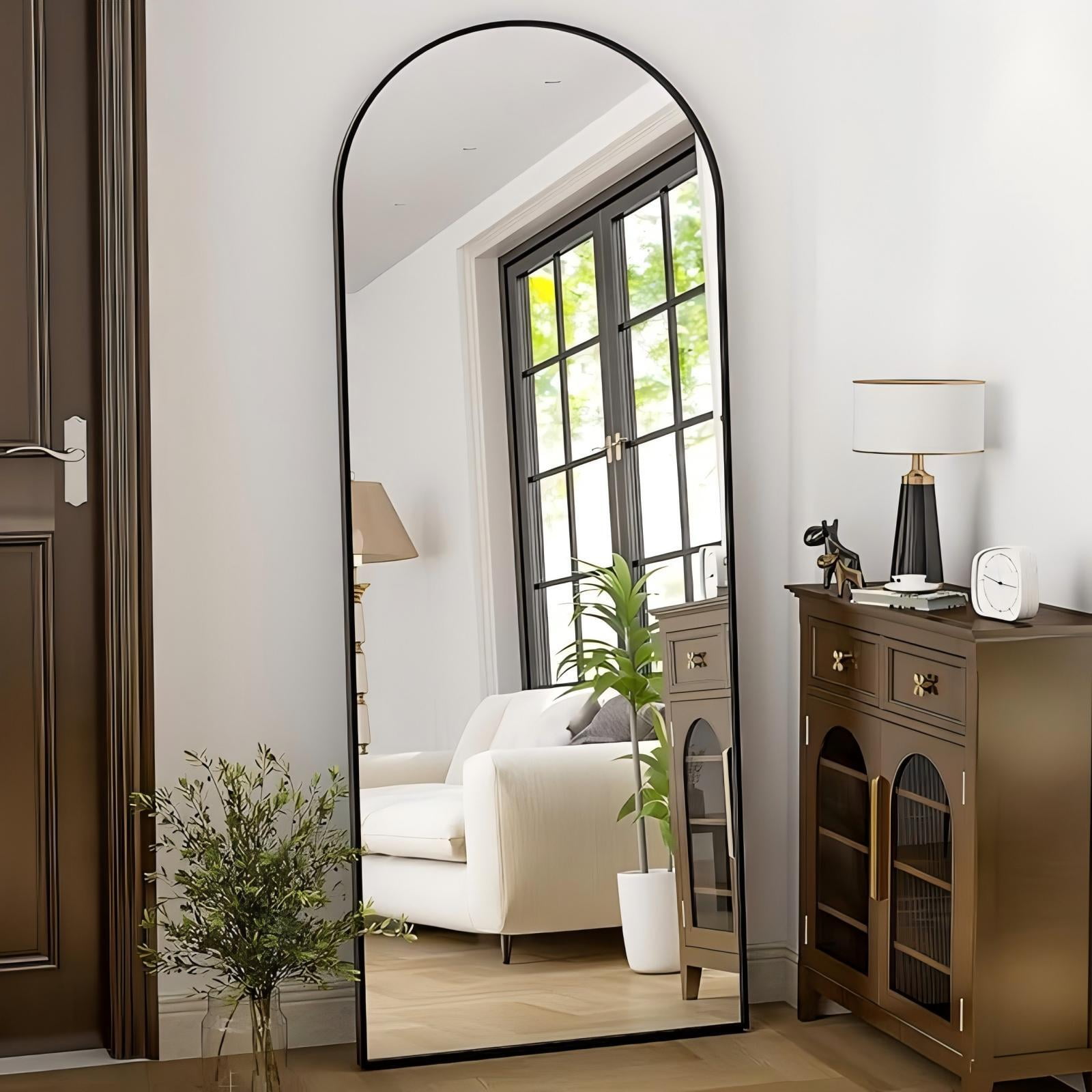 Anyrose 67"x 23" Full Length Mirror Aluminum Alloy Frame Arched Body ...