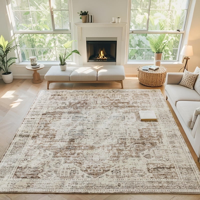 Anyrose 5' x 7' Area Rugs for Living Room Vintage Washable Large Rugs ...