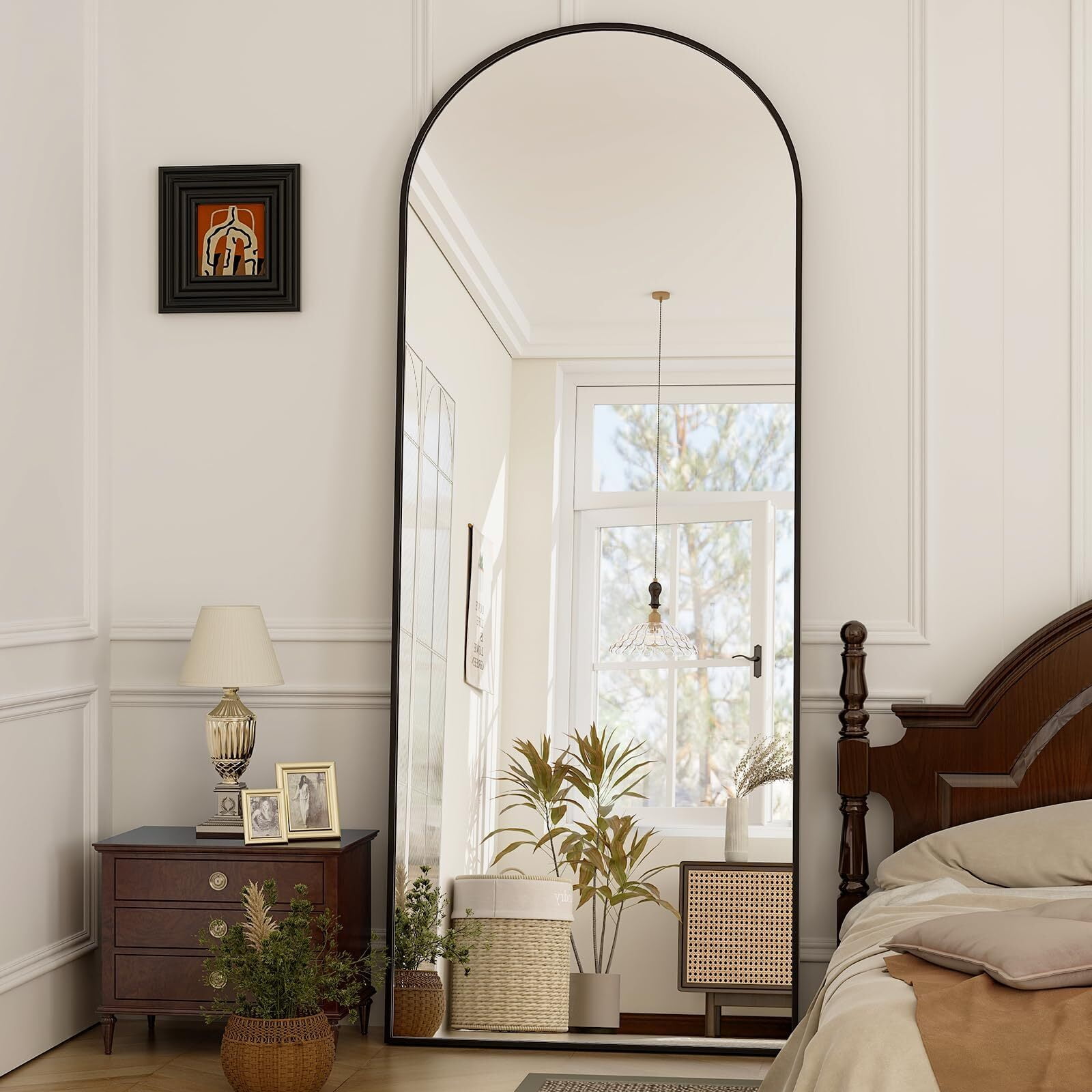 Anyrose 71.1"x26" Arched Full Length Floor Mirror Wall-Mounted Mirror ...