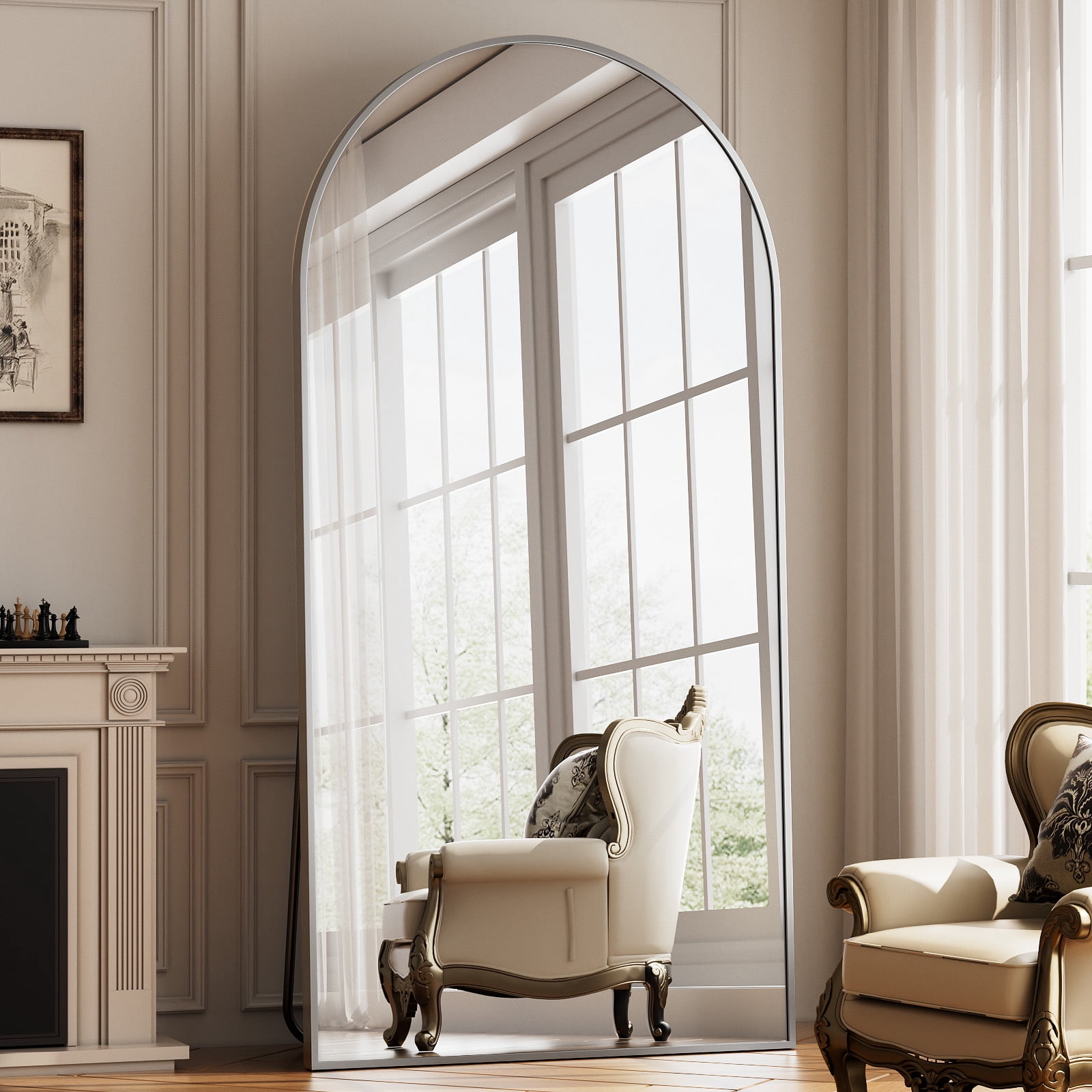 Anyrose 71.2"x26" Arched Full Length Mirror Free-standing Floor Mirror ...