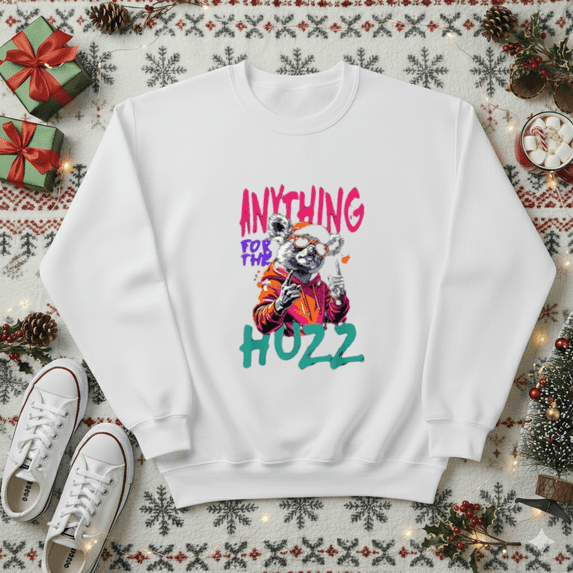 Anything For The Huzz Cute Couple Humor Trendy Fun Quote Sweatshirt, up ...