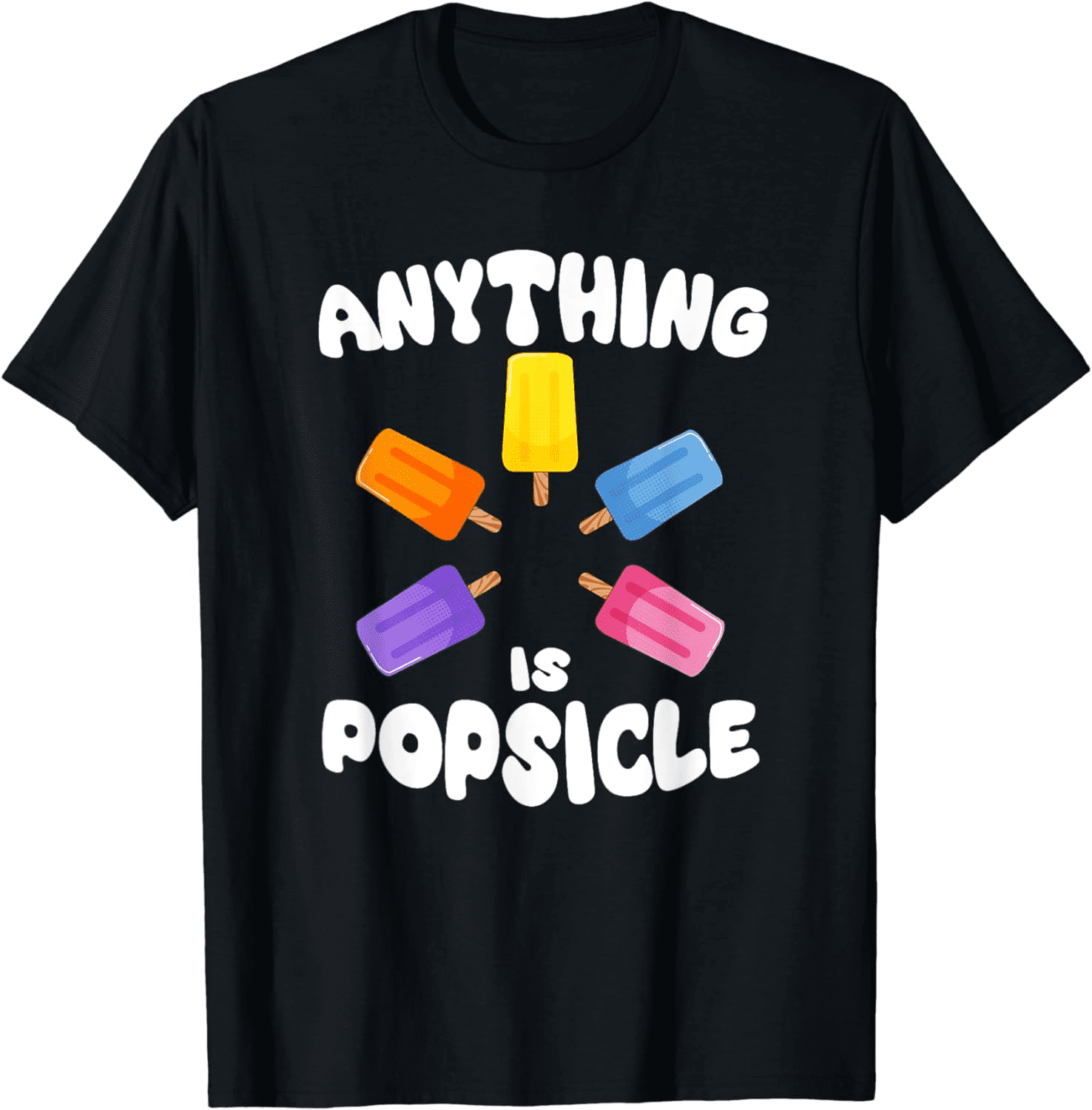 Anything Is Popsicle Cool Summer Ice Cream Pattern T-Shirt - Walmart.com