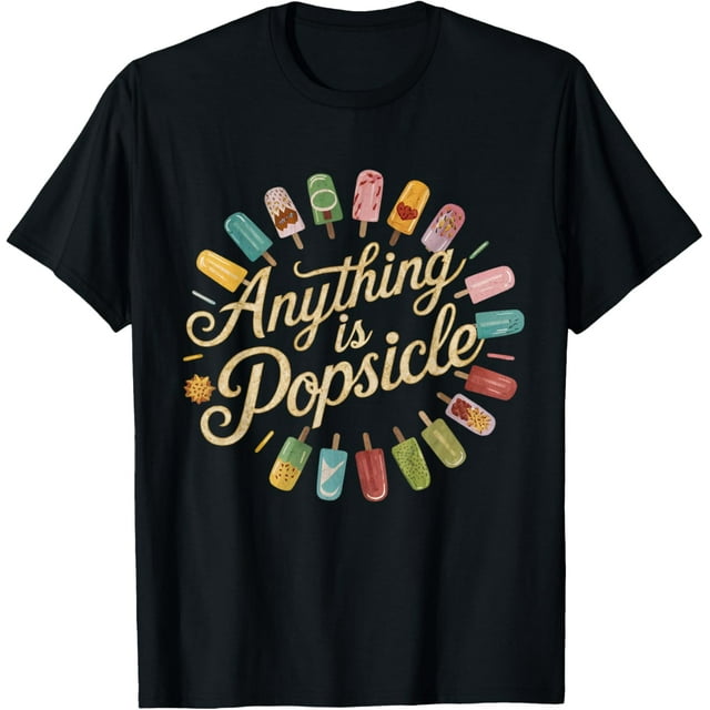 Anything Is Popsicle Cool Summer Ice Cream Pattern T-Shirt - Walmart.com