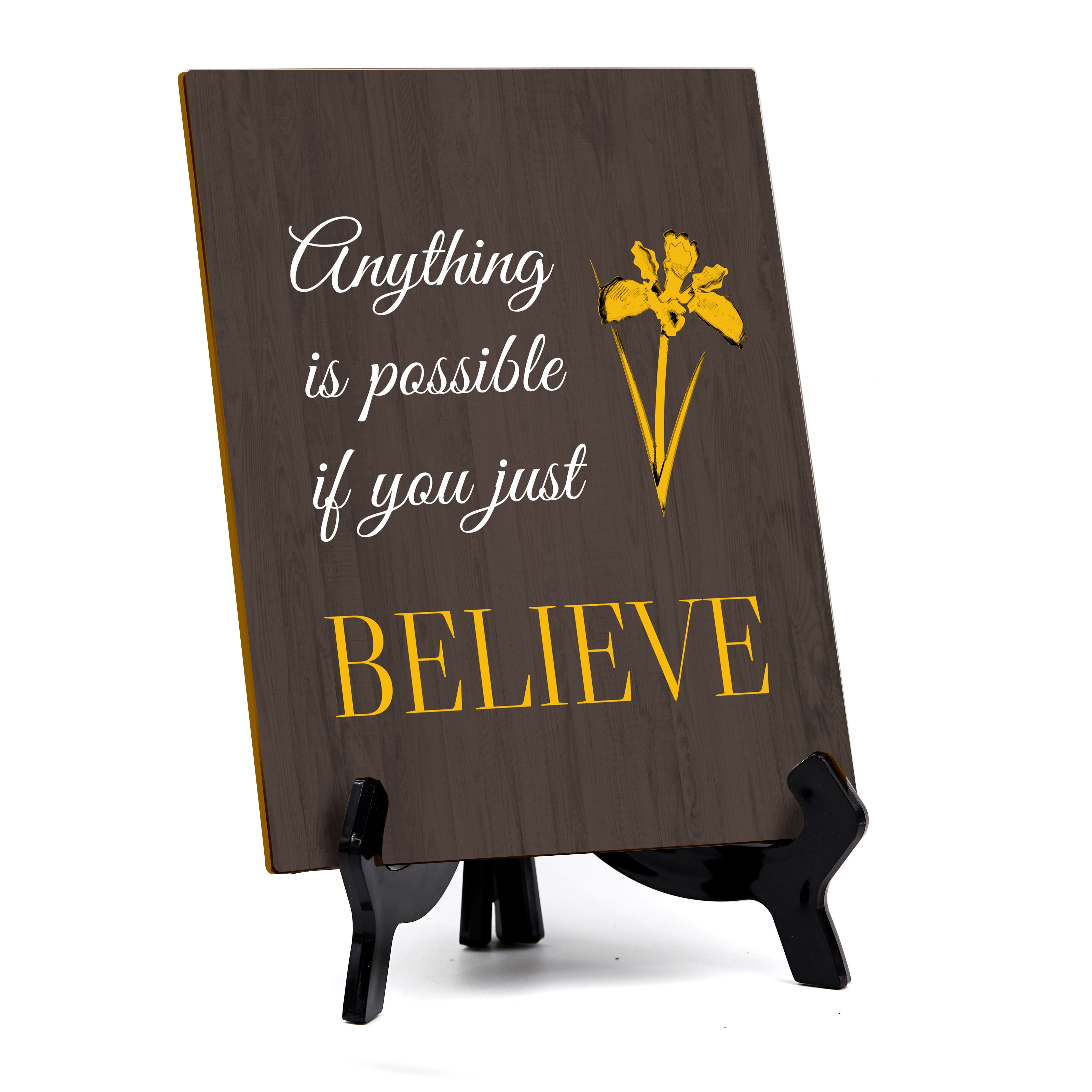 Anything Is Possible If You Just Believe Table Sign with Acrylic Stand ...