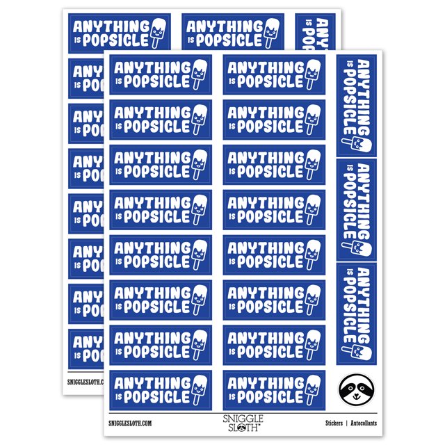 Anything is Popsicle Possible Teacher Student School Sticker Set - Dark ...