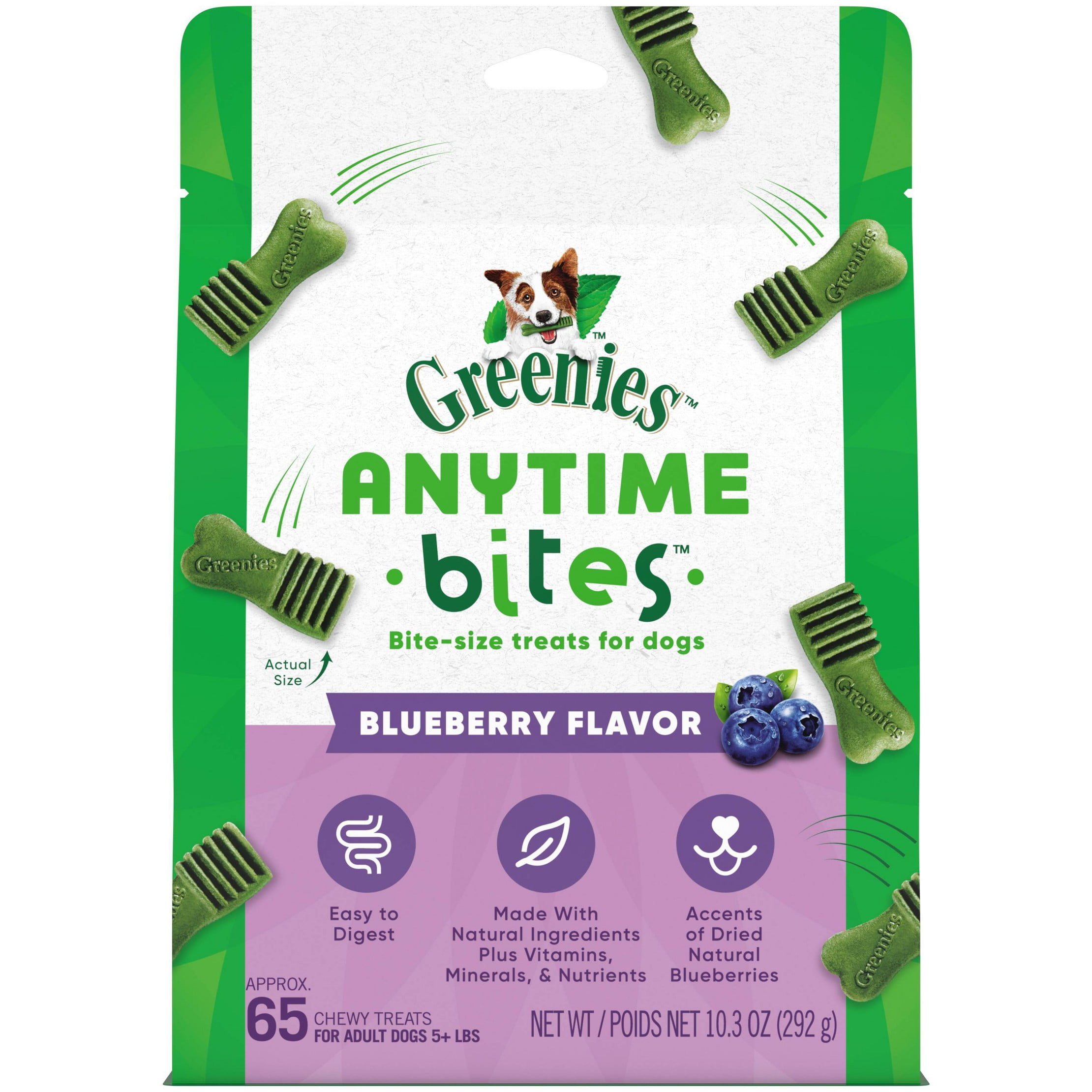 Anytime Bites Blueberry Flavor Dog Treats - 10.3oz - Walmart.com
