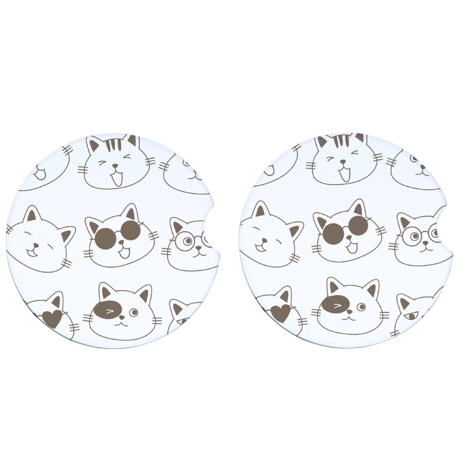 Anyway.go 2pcs Car Cup Holder Coasters,Drink Cup Holder Coasters,with A ...