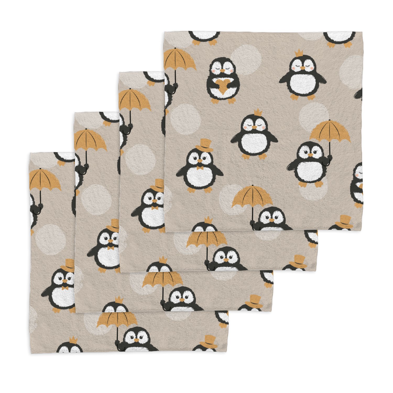 Anyway.go 4 Pack Baby Washcloths - 12 x 12 Inch Super Soft Baby Towels ...
