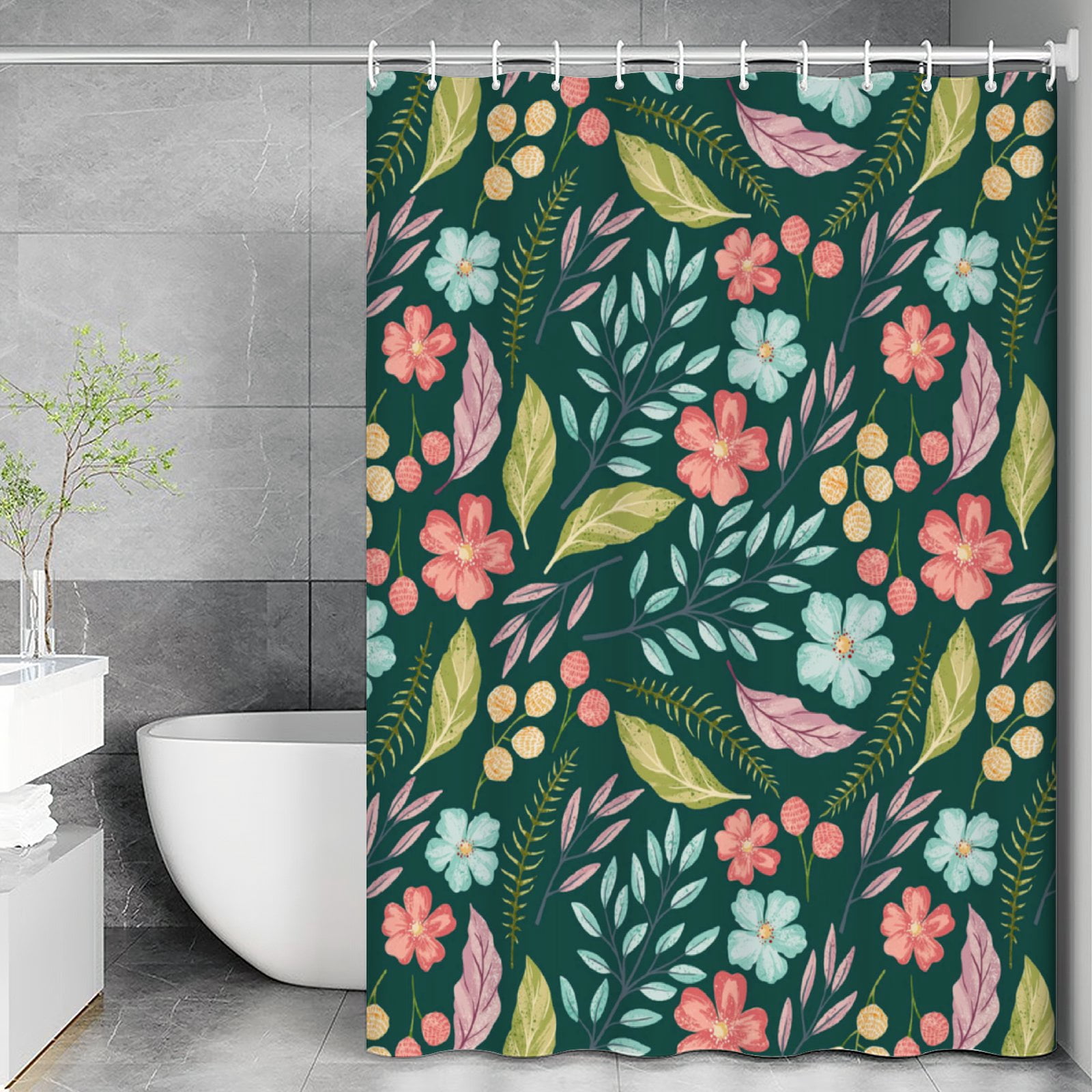 Anyway.go Bathroom Shower Curtain Waterproof Bathtub Curtains for Hotel ...