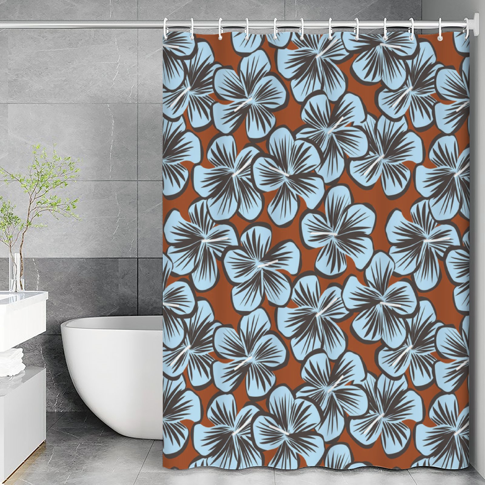 Anyway.go Bathroom Shower Curtain Waterproof Bathtub Curtains for Hotel ...