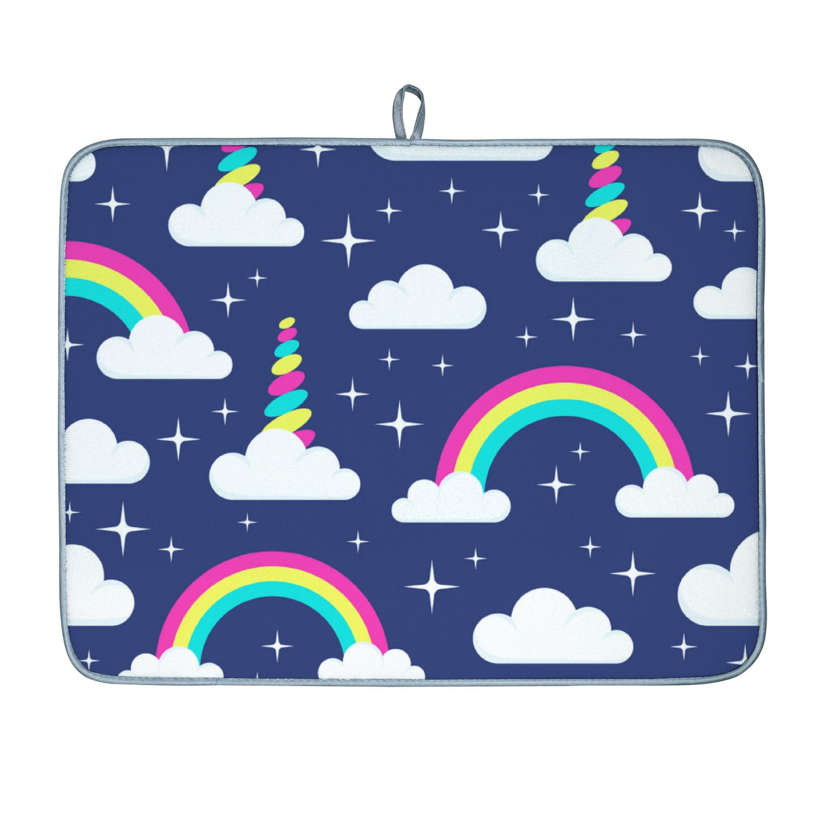 Anyway.go Dish Drying Mat for Kitchen Counter, Absorbent Reversible ...