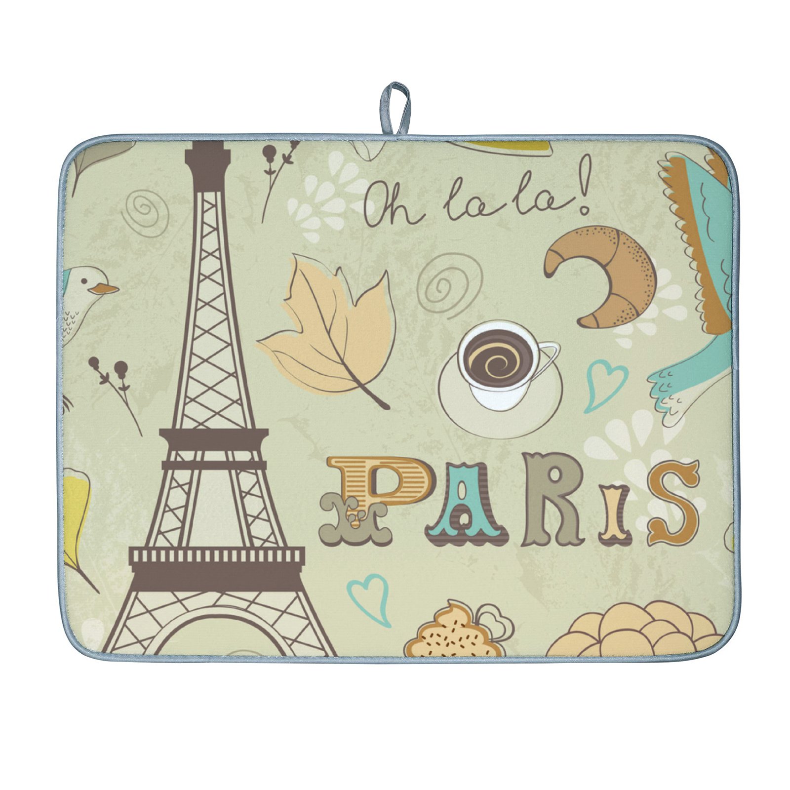 Anyway.go Dish Drying Mat for Kitchen Counter, Absorbent Reversible ...