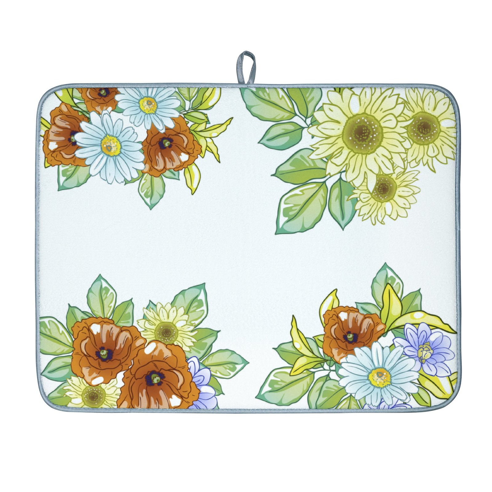 Anyway.go Dish Drying Mat for Kitchen Counter, Absorbent Reversible ...
