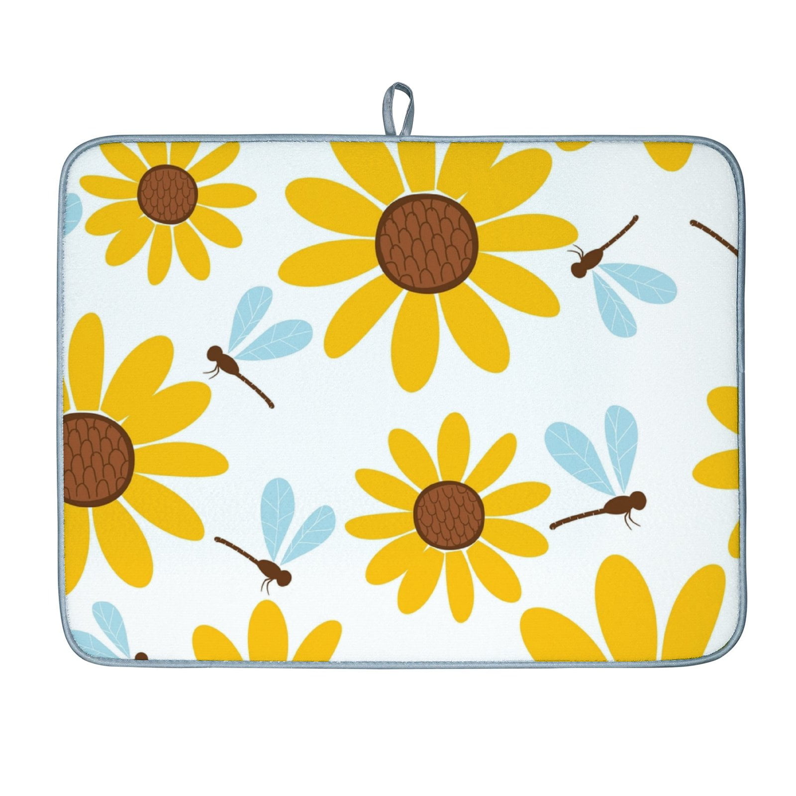 Anyway.go Dish Drying Mat for Kitchen Counter, Absorbent Reversible ...