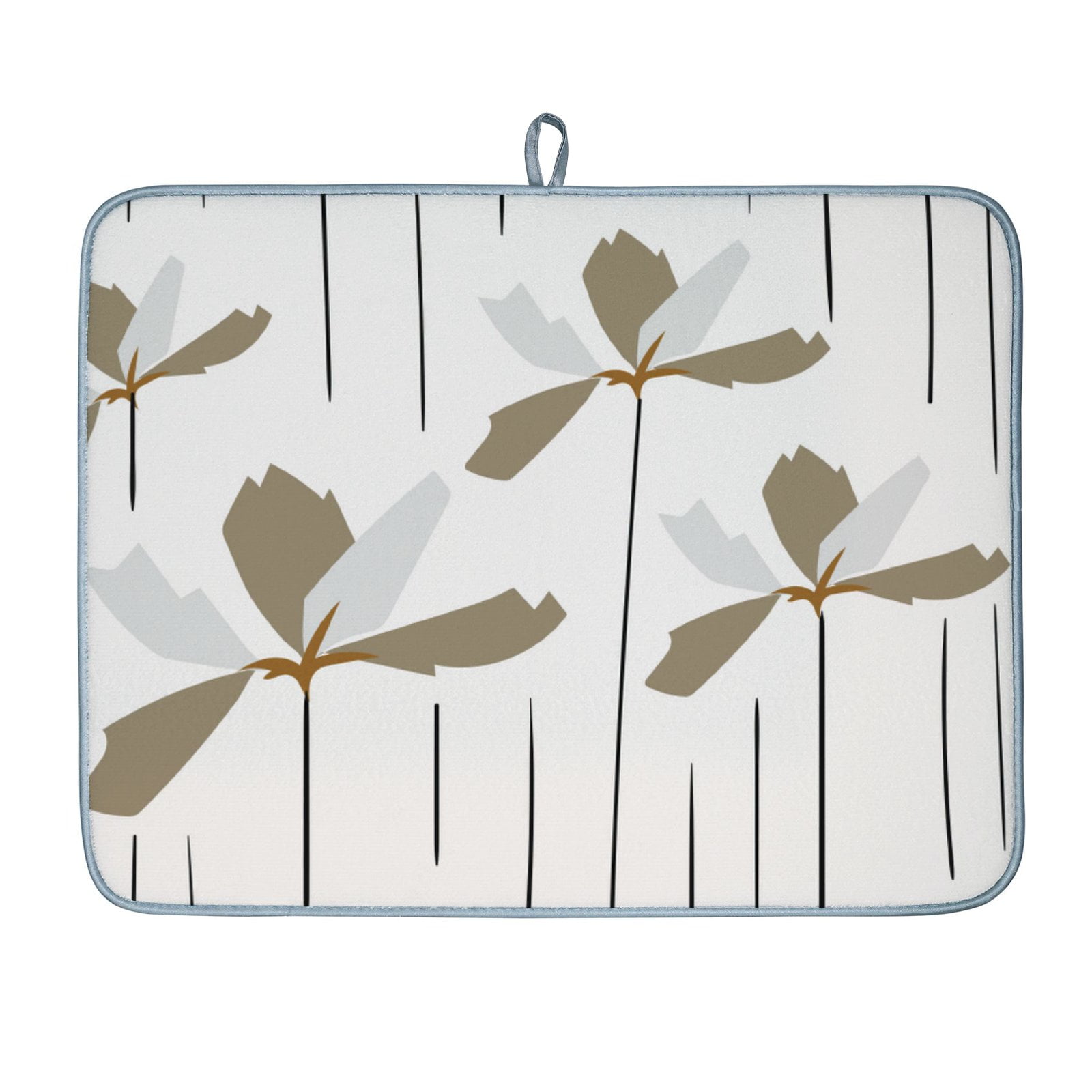 Anyway.go Dish Drying Mat for Kitchen Counter, Absorbent Reversible ...