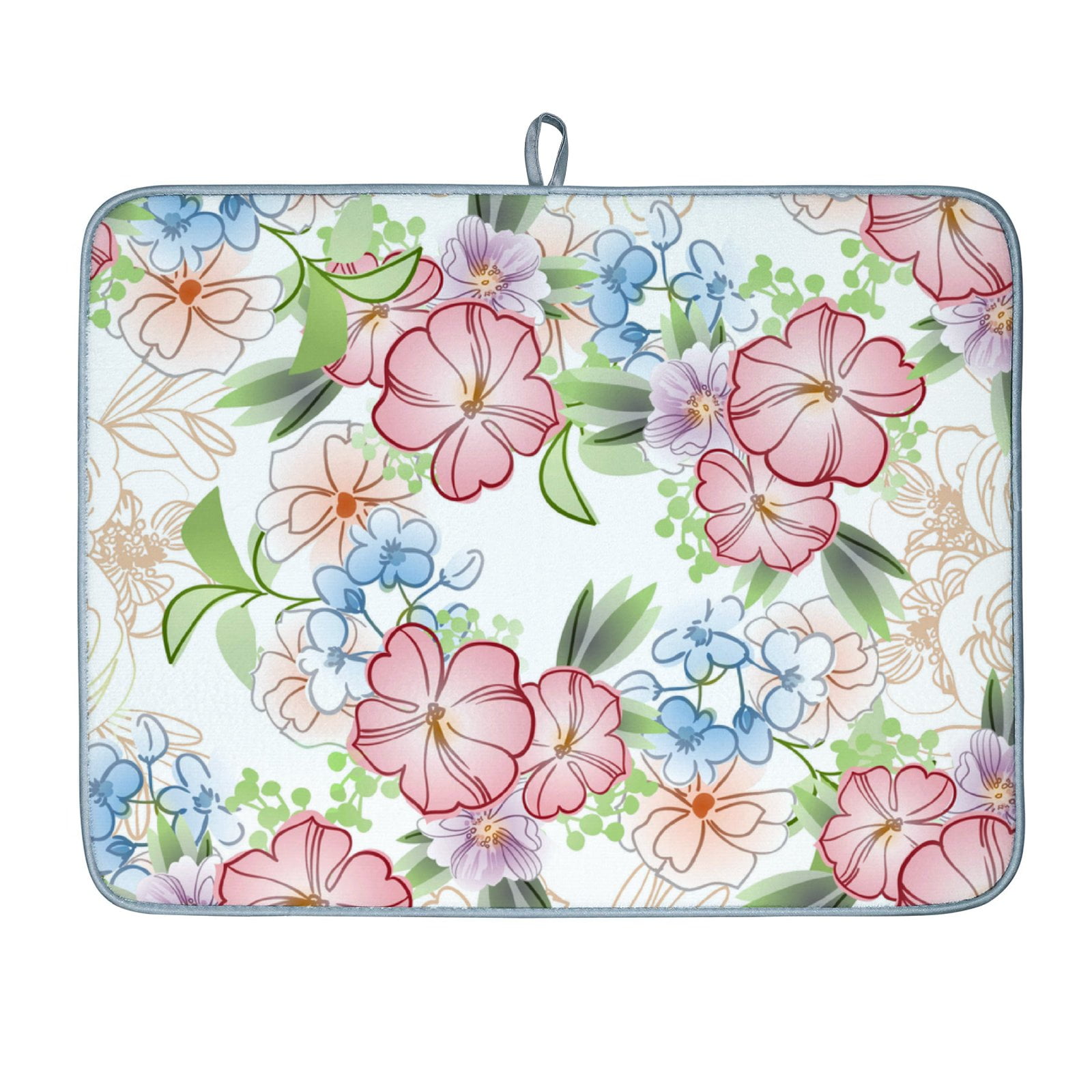 Anyway.go Dish Drying Mat for Kitchen Counter, Absorbent Reversible ...